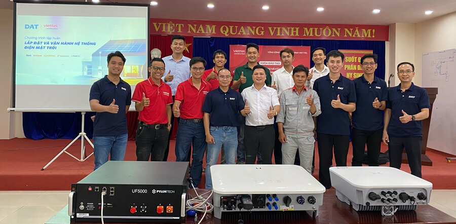 DAT Solar hỗ trợ Viettel Construction dự án Điện mặt trời